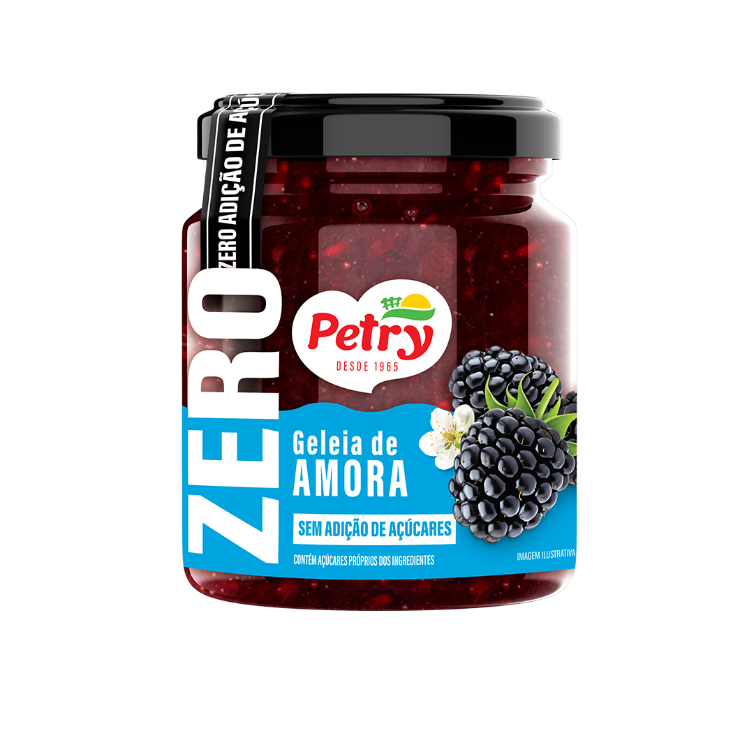 Geleia de Amora Zero Açúcar Petry 250g | Doces Petry